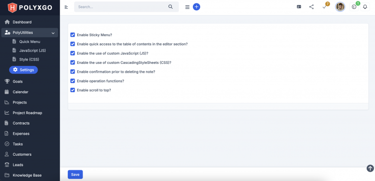 Guide to Install and Use PolyUtilities for Perfex CRM - WikiPoly