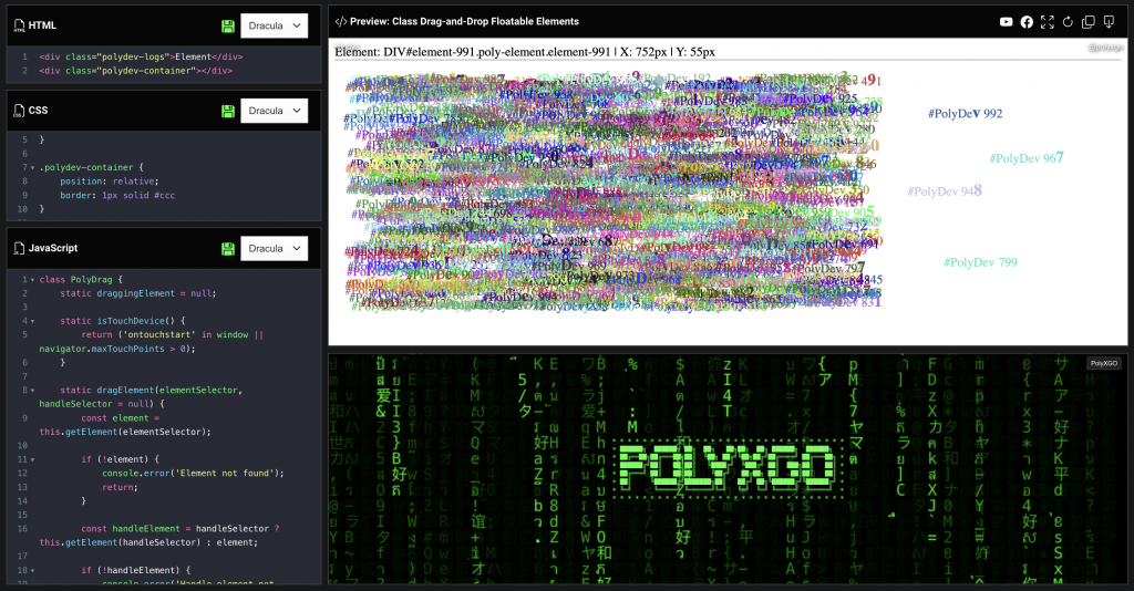 Class Drag-and-Drop Floatable Elements