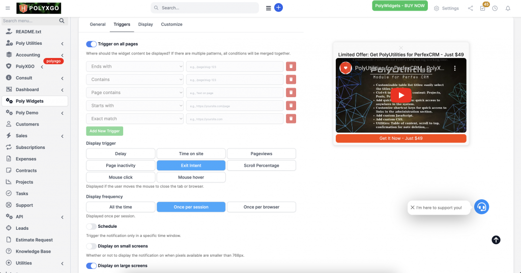 Guide to Install and Use PolyWidgets for Perfex CRM