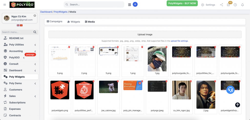 Guide to Install and Use PolyWidgets for Perfex CRM